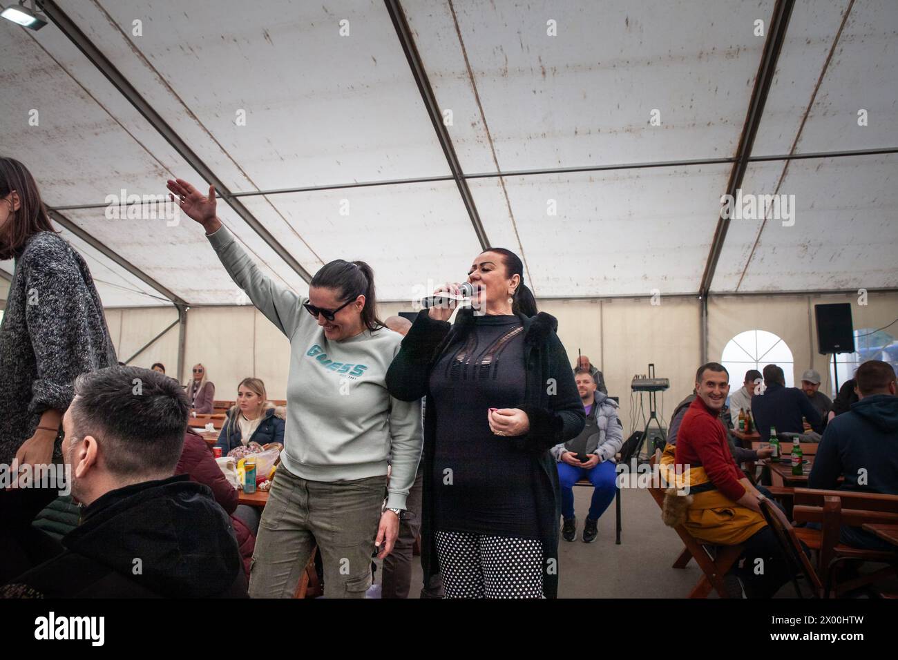 Picture of female singer in a kafana, a serbian bar and restaurant ...