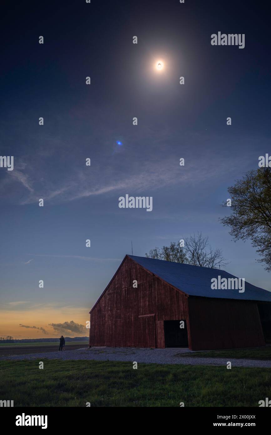 The April 8th 2024 total solar eclipse as seen from southern Indiana ...