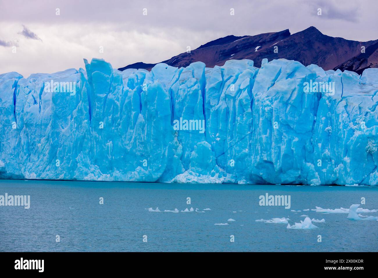 Perito Moreno Glacier in argentinian Patagonia. Blue ice glacier in the ...