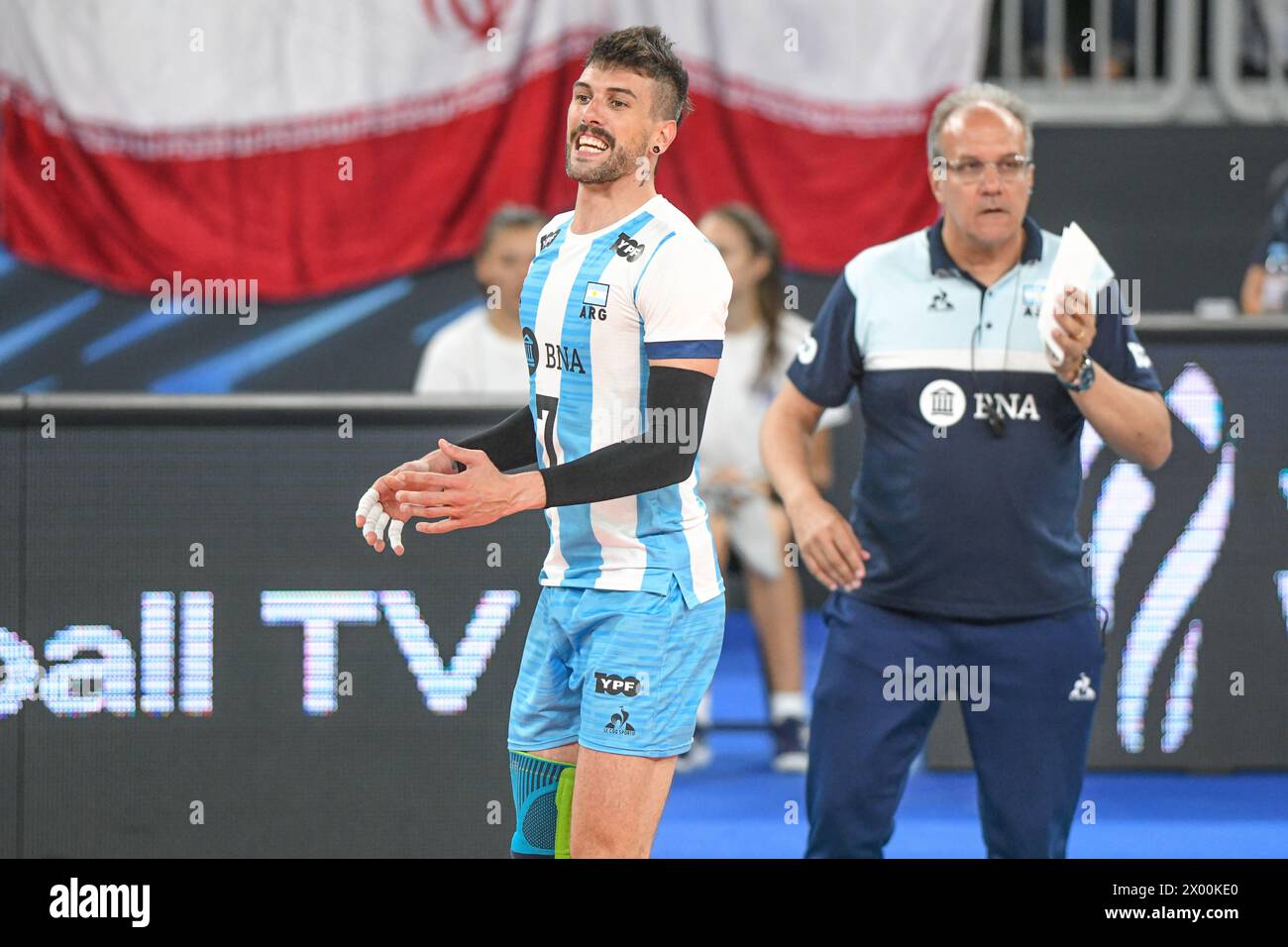 Facundo Conte and coach Marcelo Mendez (Argentina). Volleyball World ...