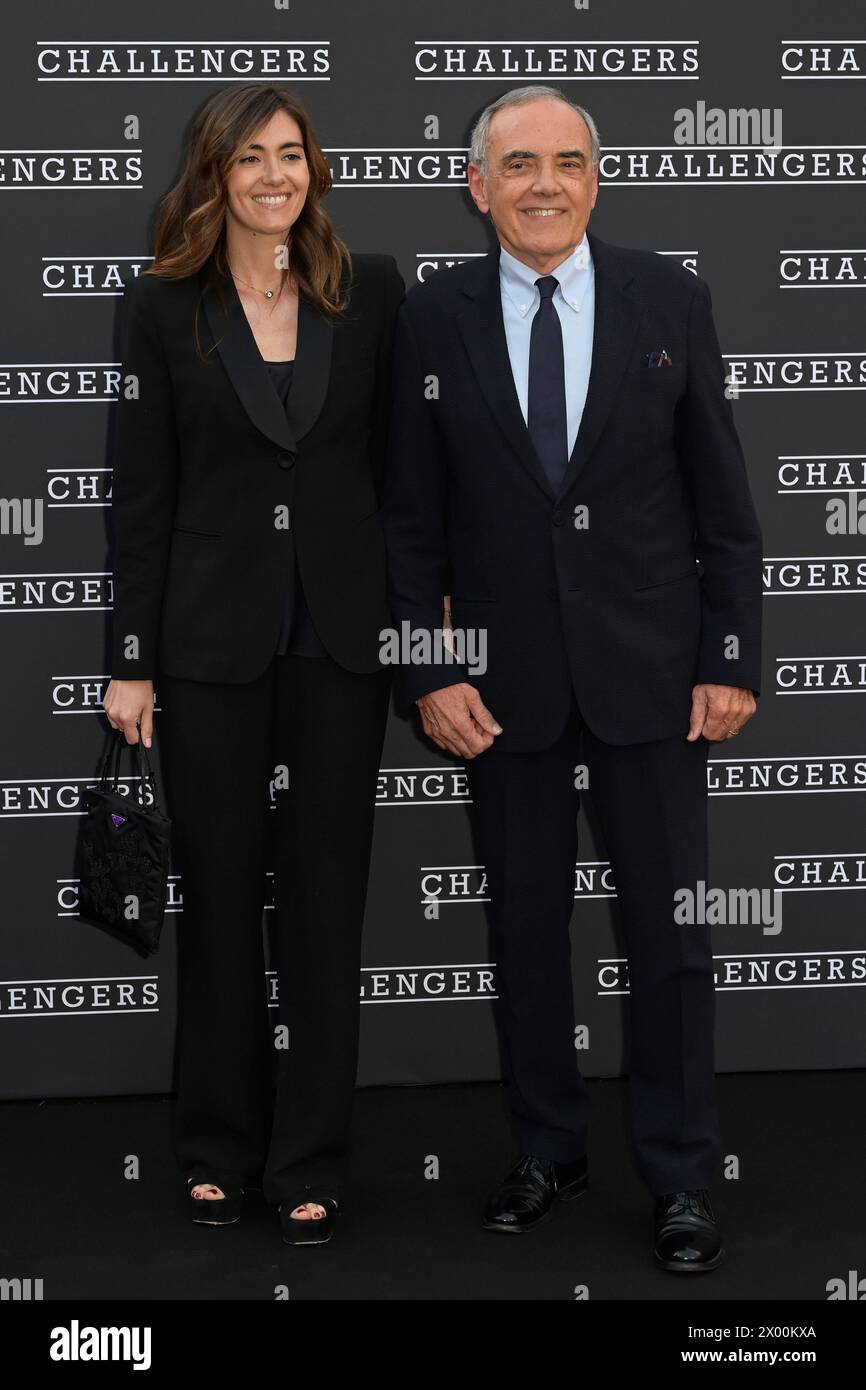 Rome, Italy. 08th Apr, 2024. Julia Barbera (L9) and Alberto Barbera (r ...