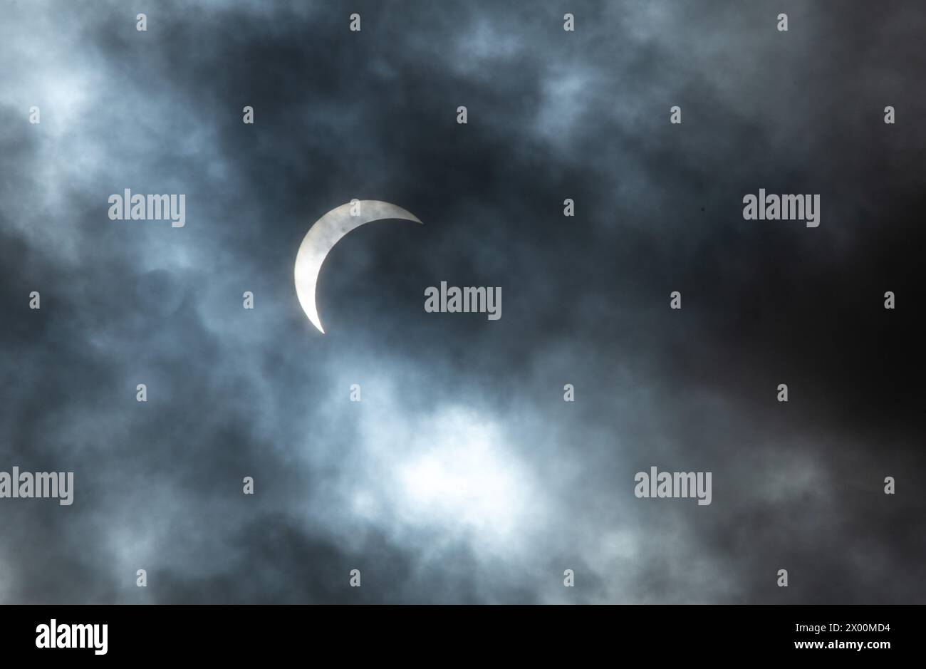 Bristol, United States. 08th Apr, 2024. The moon crosses the path of ...