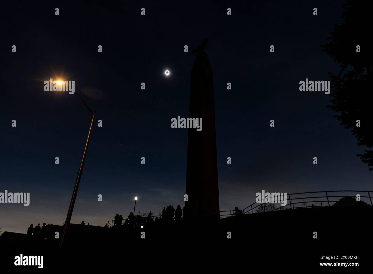 Plattsburgh, USA. 8th Apr, 2024. A solar eclipse is pictured in ...