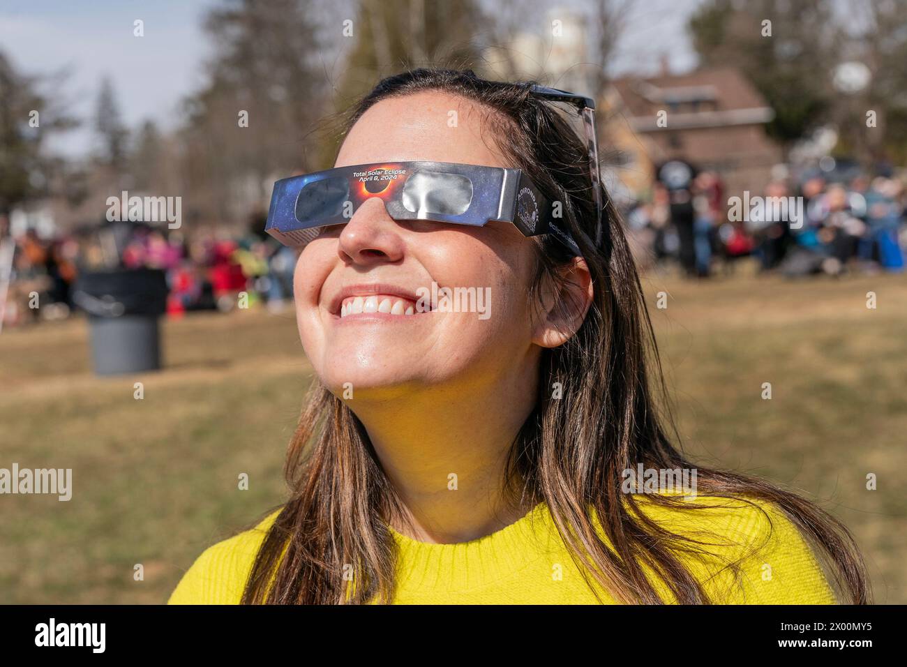 Tupper Lake, USA. 08th Apr, 2024. Congresswoman Elise Stefanik observes ...