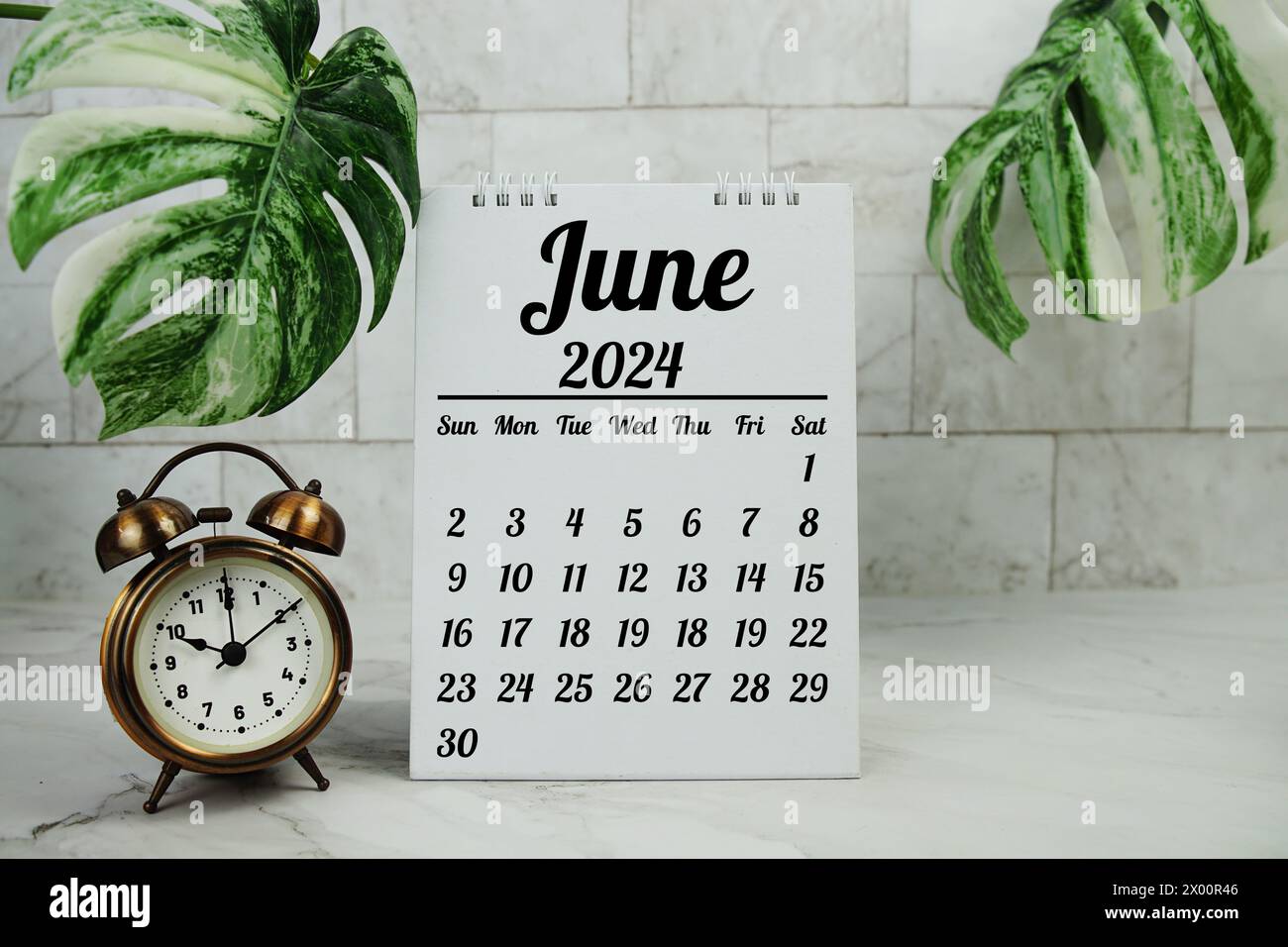 June 2024 annual monthly desk calendar for planning and management ...