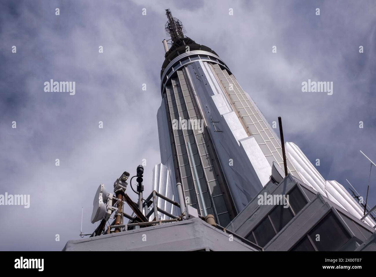 New York, United States. 08th Apr, 2024. The spire of empire state ...