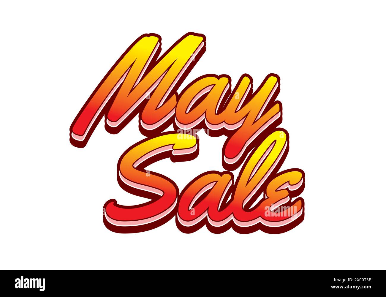 May sale. Text effect design in 3 dimensions style and eye catching ...