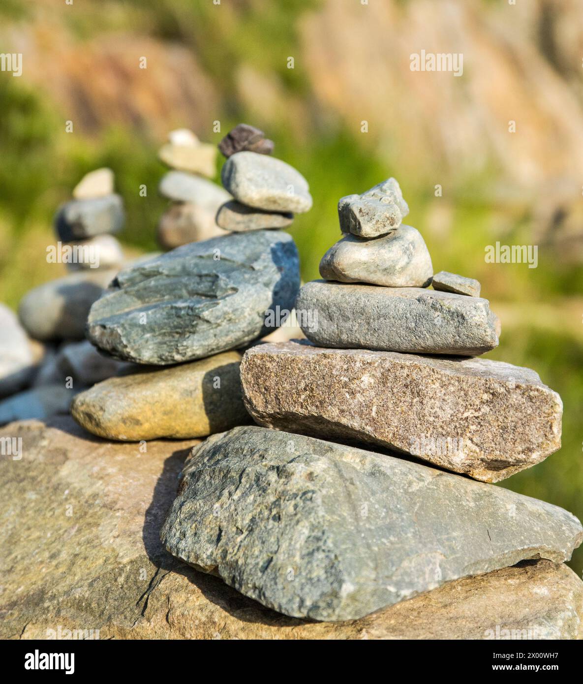 Close up zen stones pyramids hi-res stock photography and images - Alamy