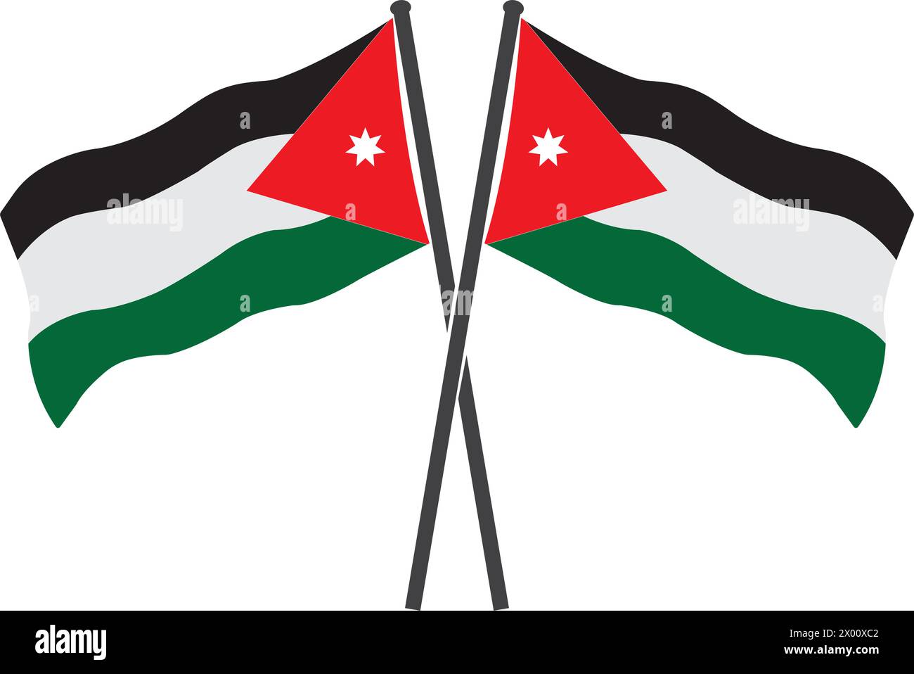 Jordan flag logo vector illustration simple design Stock Vector Image ...