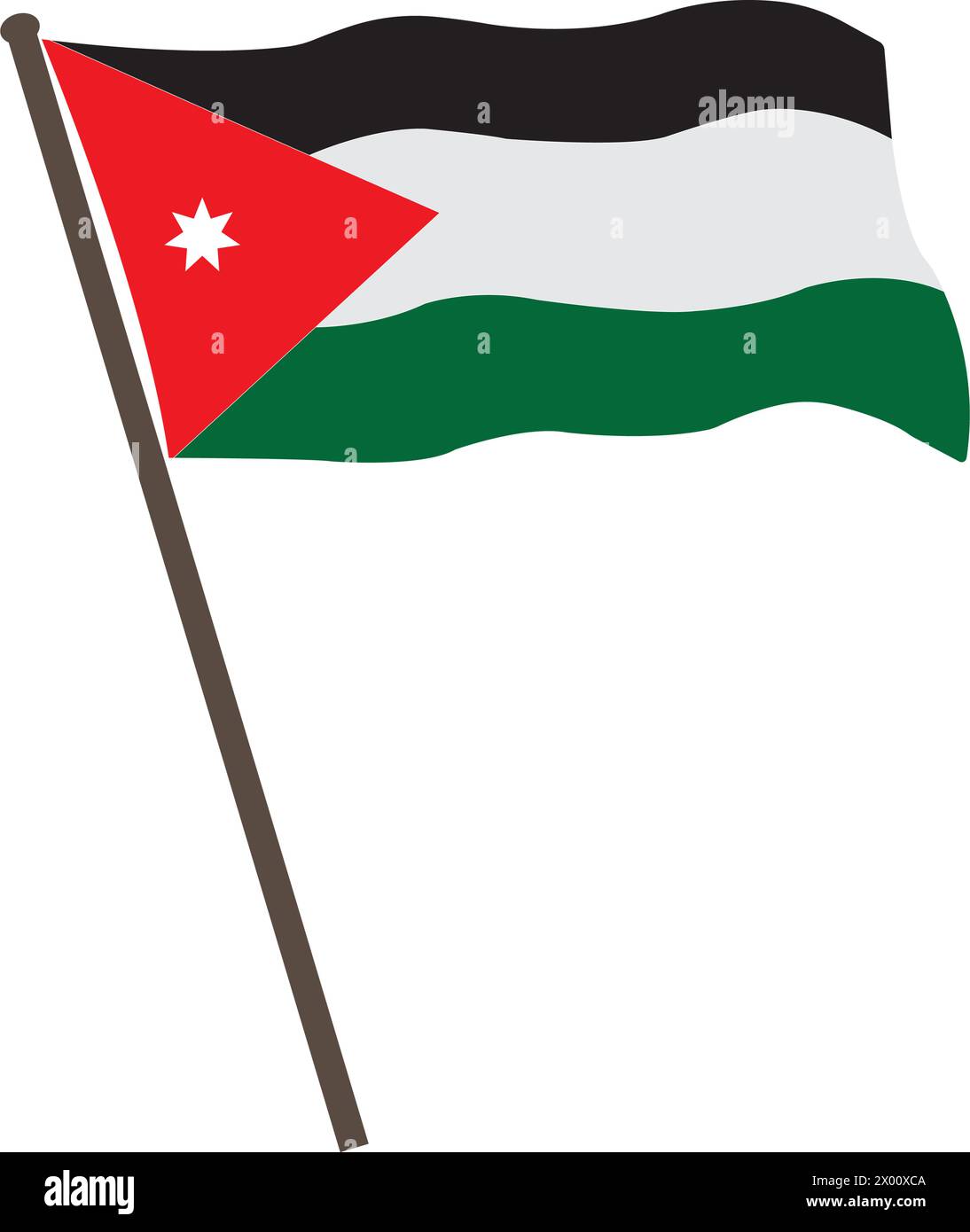 Jordan flag logo vector illustration simple design Stock Vector Image ...