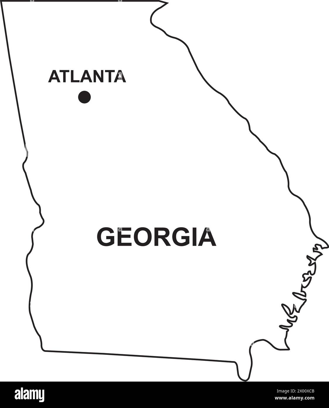 Georgia map icon vector illustration simple design Stock Vector Image ...