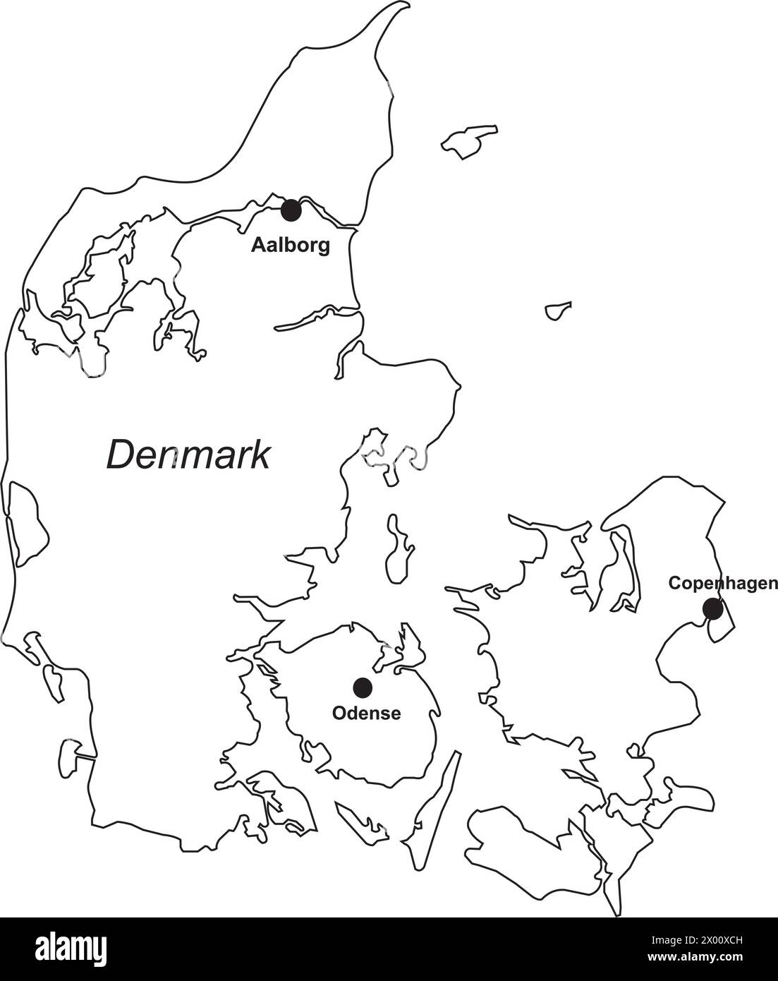 Map of denmark ikon vector illustration simple design Stock Vector ...