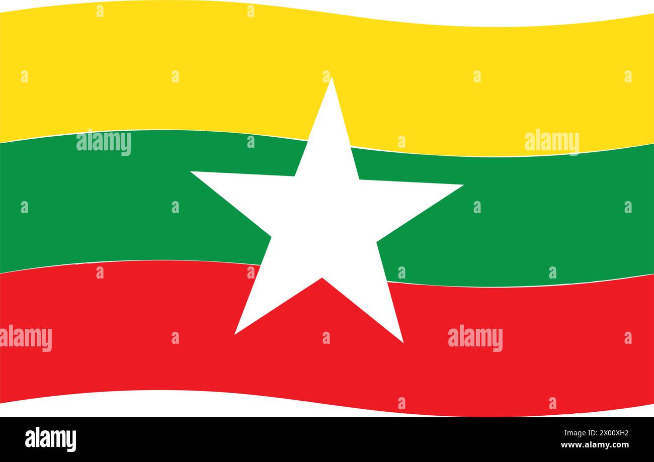Myanmar flag logo vector illustration symbol design Stock Vector Image ...