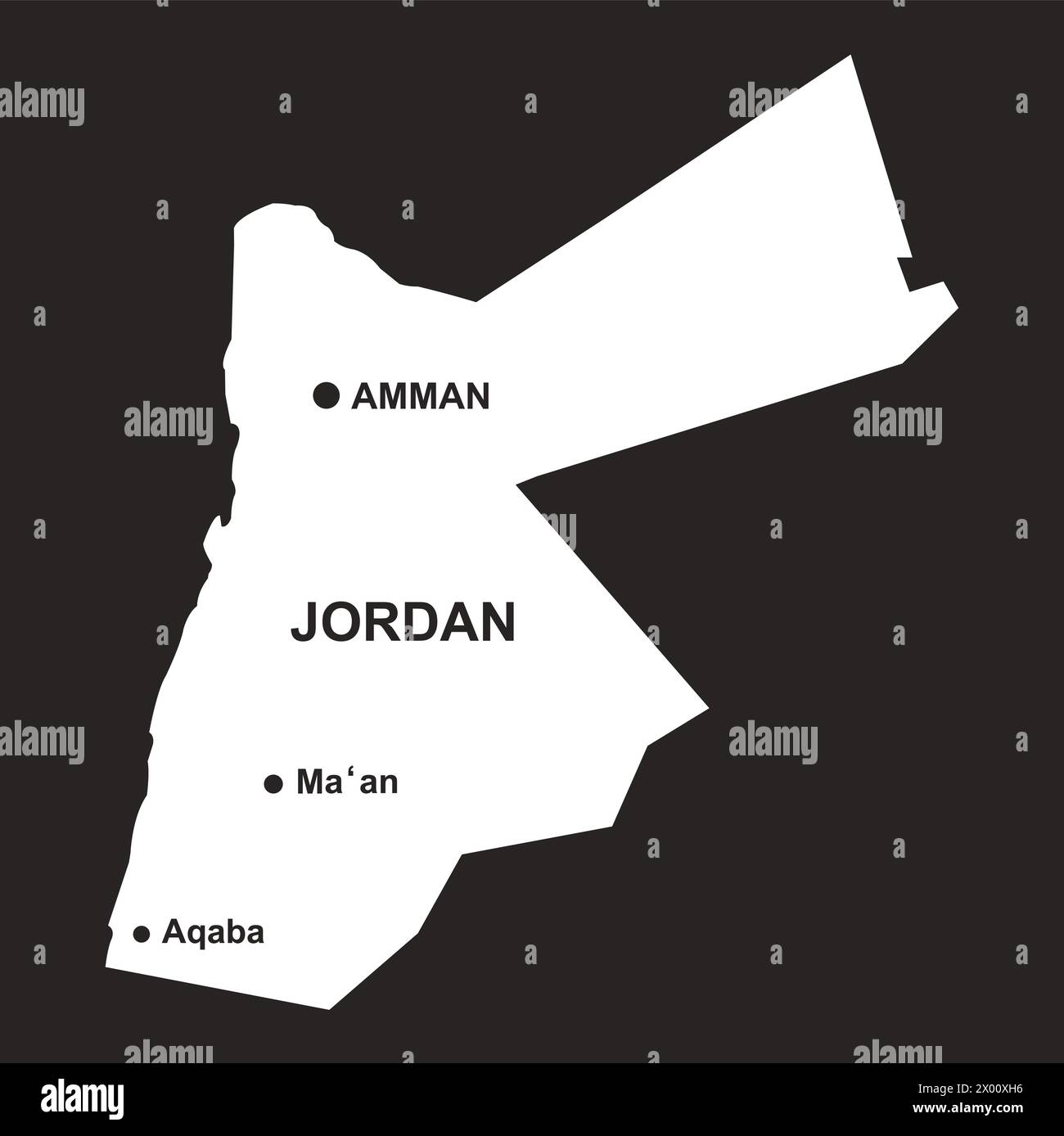 Jordan map icon vector illustration simple design Stock Vector Image ...