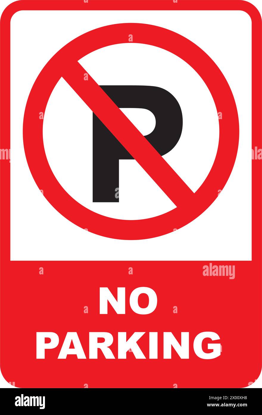 No parking traffic sign icon, vector illustration symbol design Stock ...