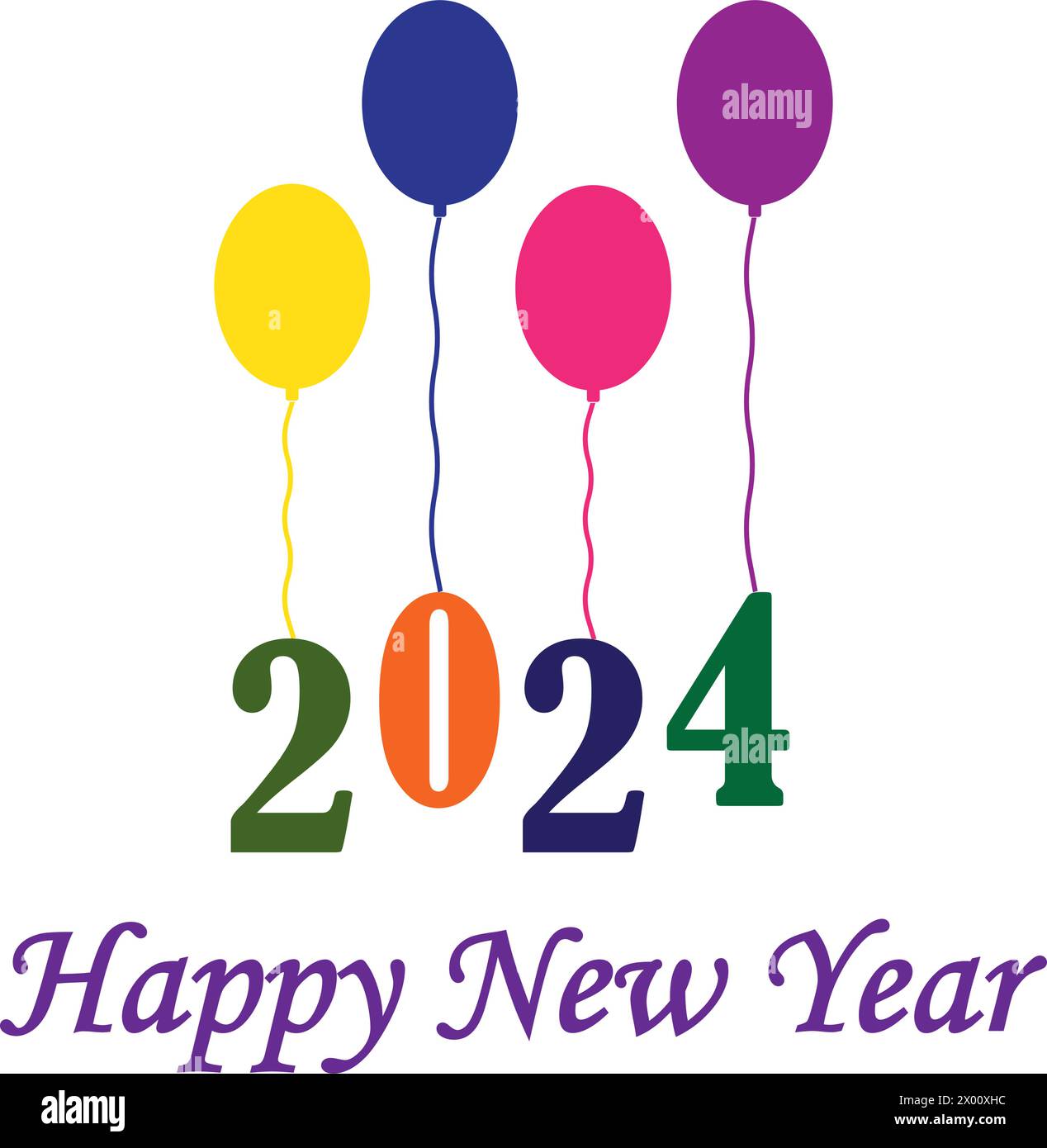 Happy New Year and Merry Christmas, simple design illustration Stock ...