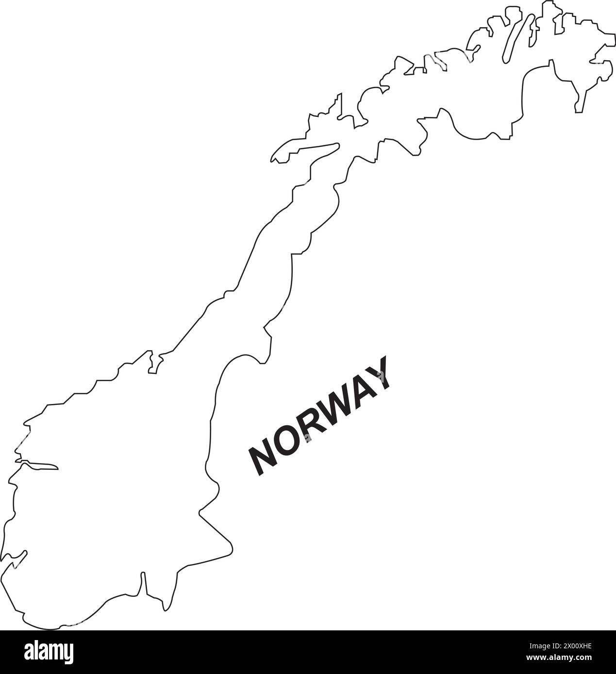 Map of norway logo vector illustration simple design Stock Vector Image ...