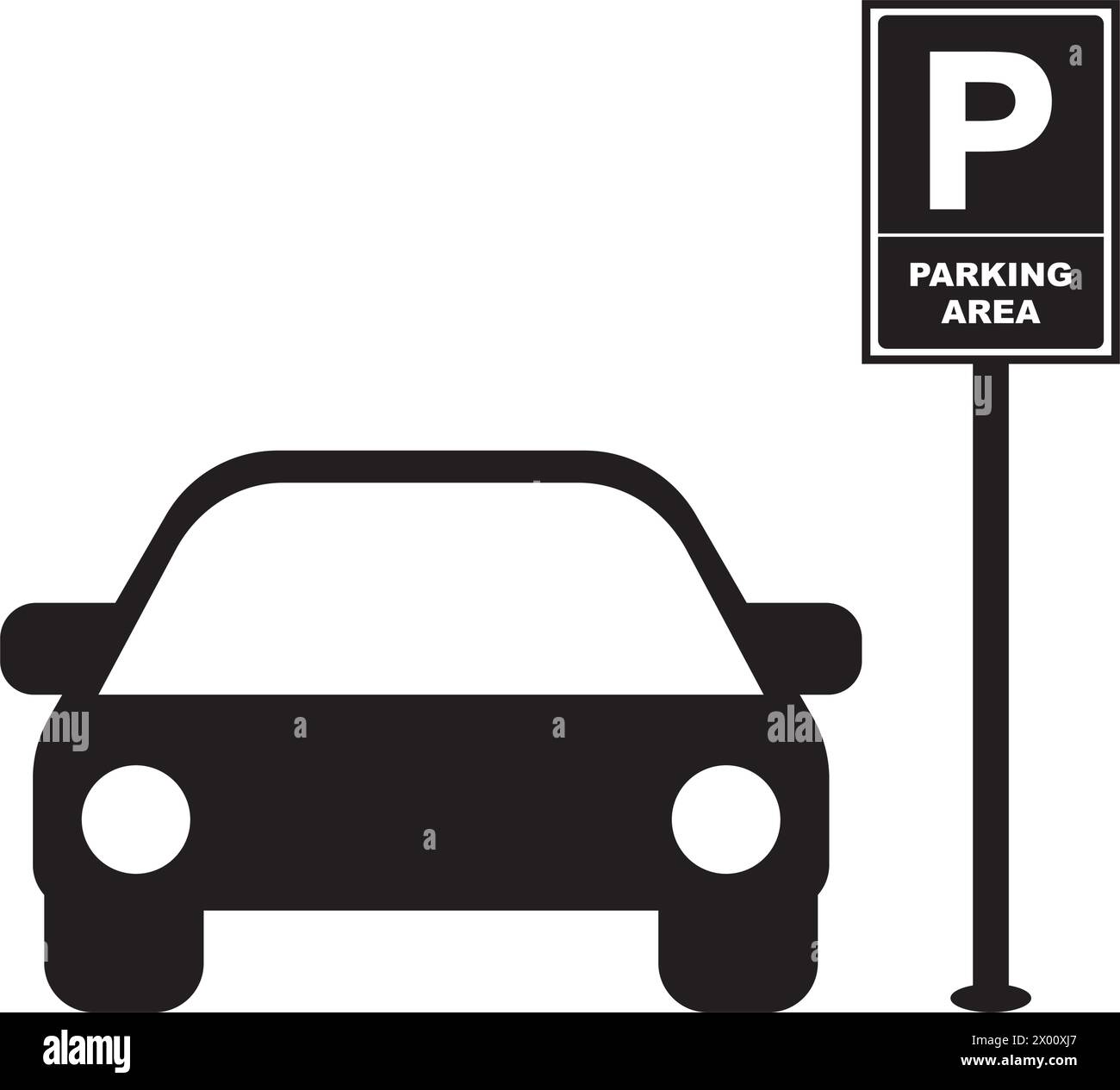 Parking area traffic sign icon, vector illustration symbol design Stock ...