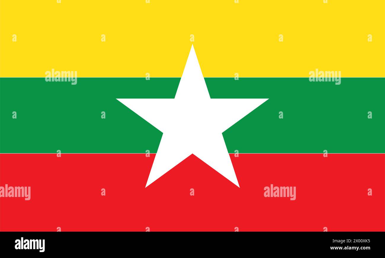 Myanmar flag logo vector illustration symbol design Stock Vector Image ...