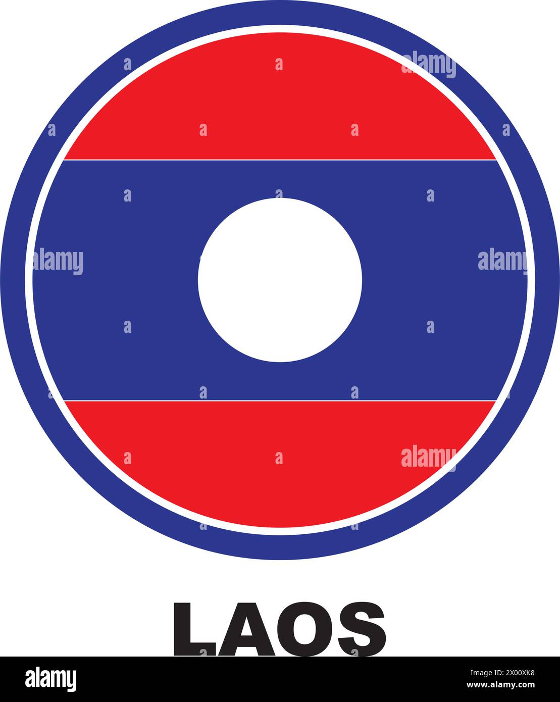Laos flag logo vector illustraion symbol design Stock Vector Image ...
