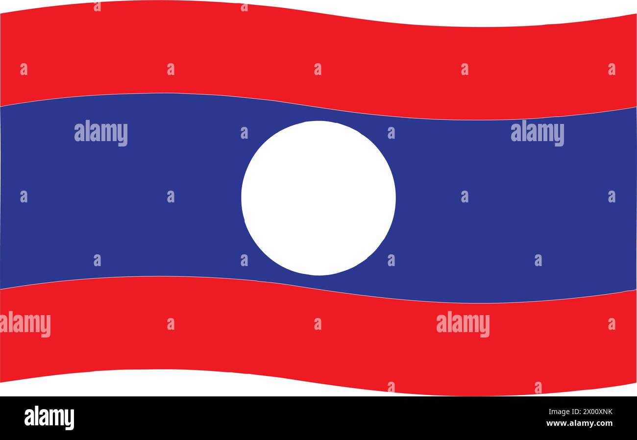 Laos flag logo vector illustraion symbol design Stock Vector Image ...