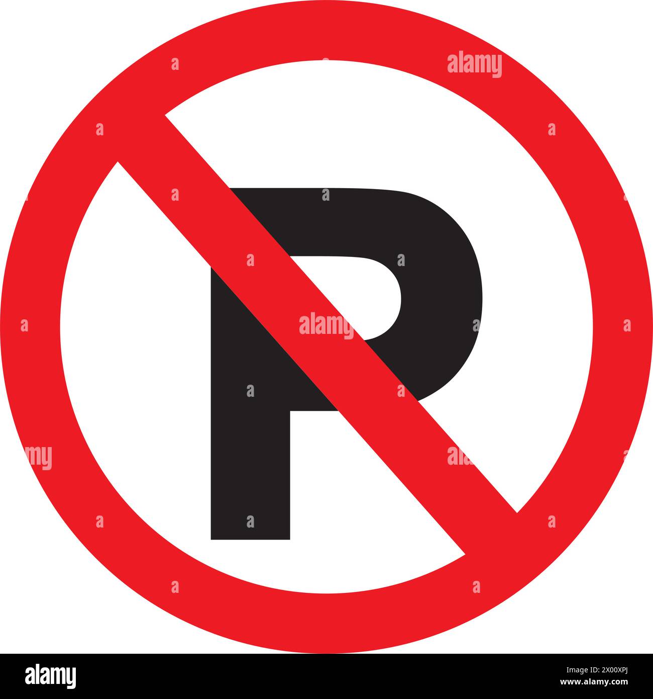 No parking traffic sign icon, vector illustration symbol design Stock ...