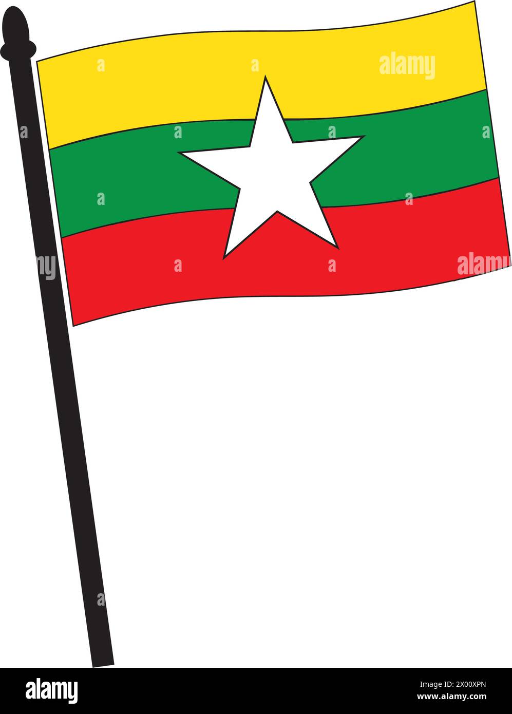 Myanmar flag logo vector illustration symbol design Stock Vector Image ...