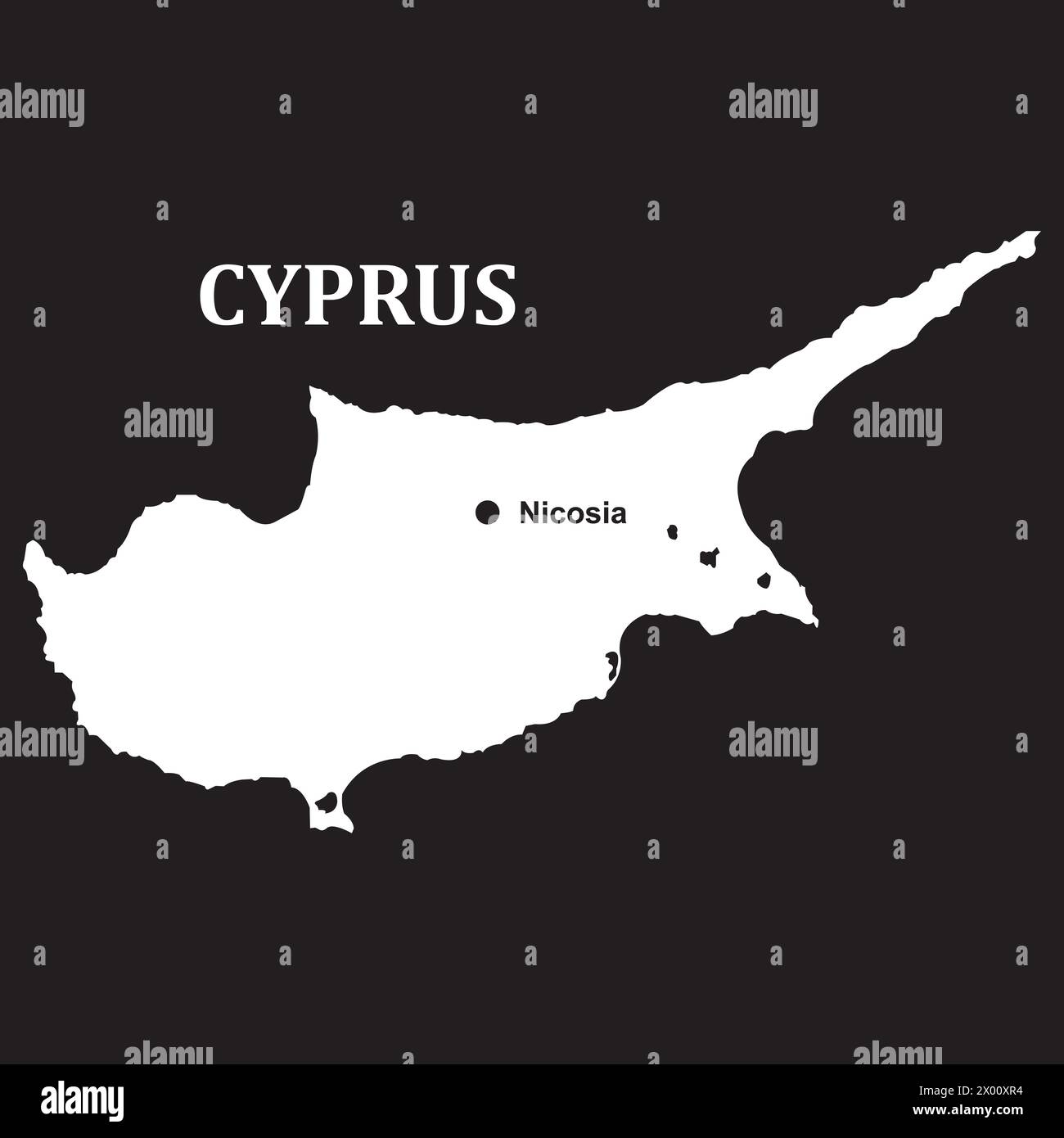 Cyprus map icon vector illustration simple design Stock Vector Image ...