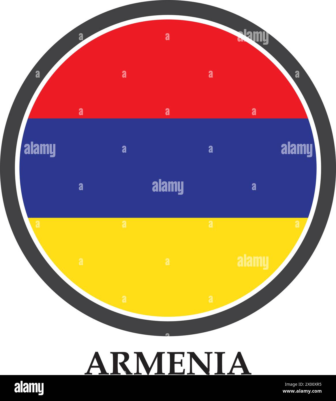 Armenian flag logo vector illustration simple design Stock Vector Image ...