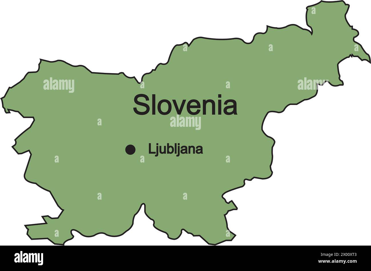 Slovenia country map icon vector illustration simple design Stock ...