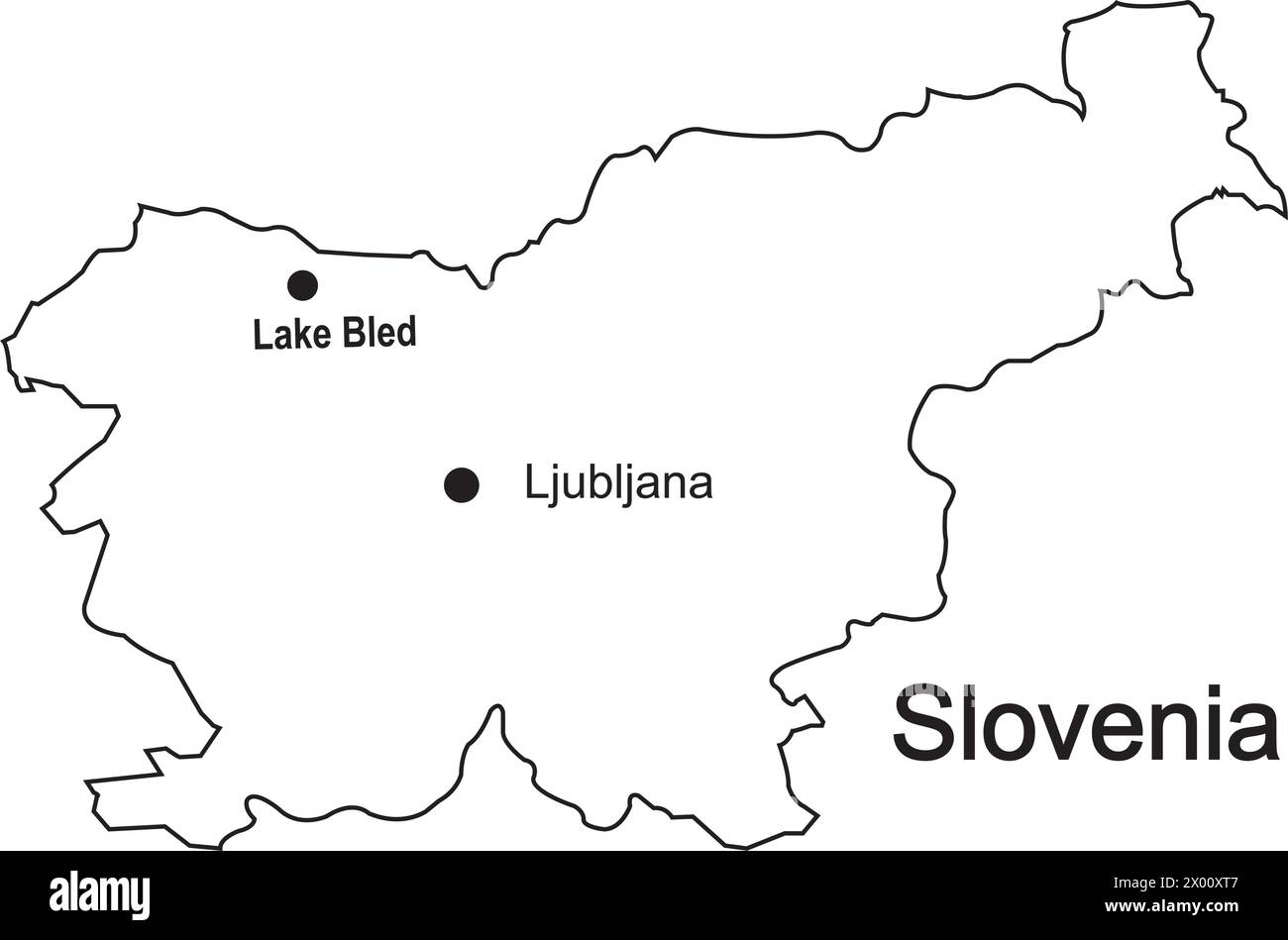 Slovenia country map icon vector illustration simple design Stock ...