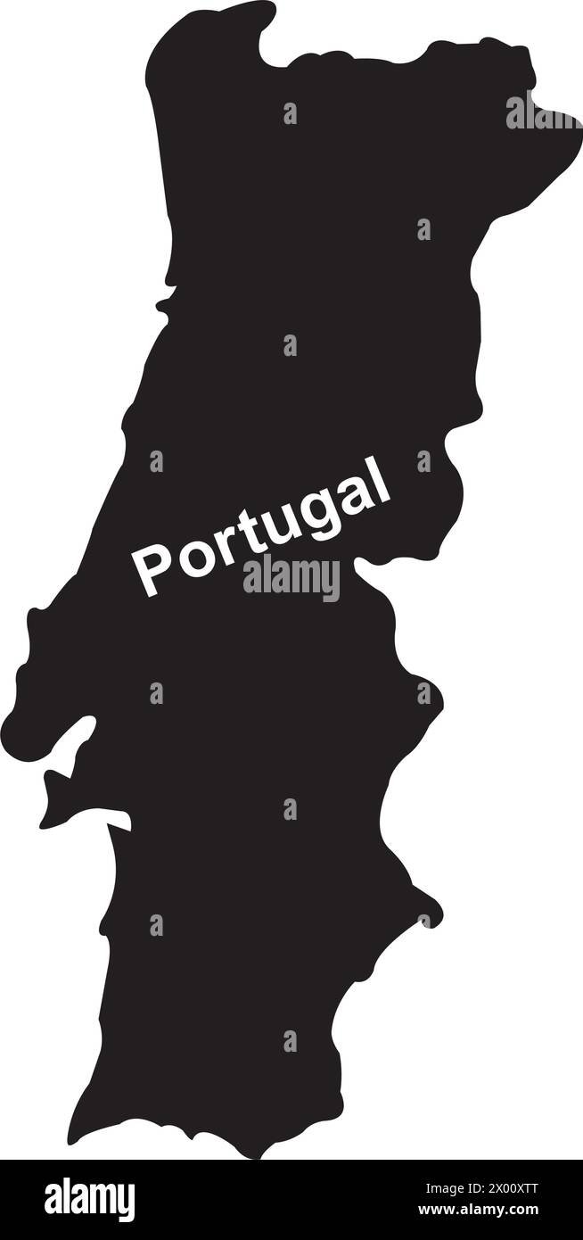 Portugal country map icon vector illustration simple design Stock ...