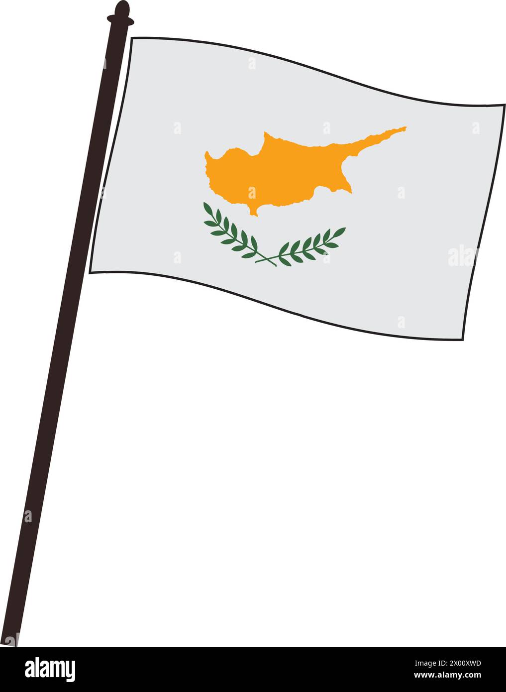 Cyprus flag icon vector illustration symbol design Stock Vector Image ...