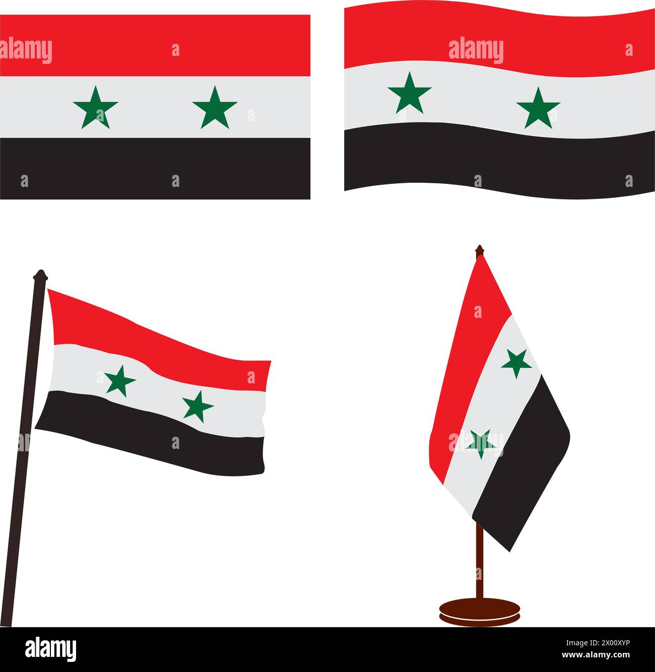 Syria country flag icon vector illustration simple design Stock Vector ...