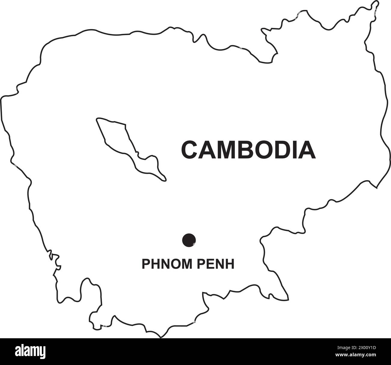 Cambodia country map icon vector illustration symbol design Stock ...