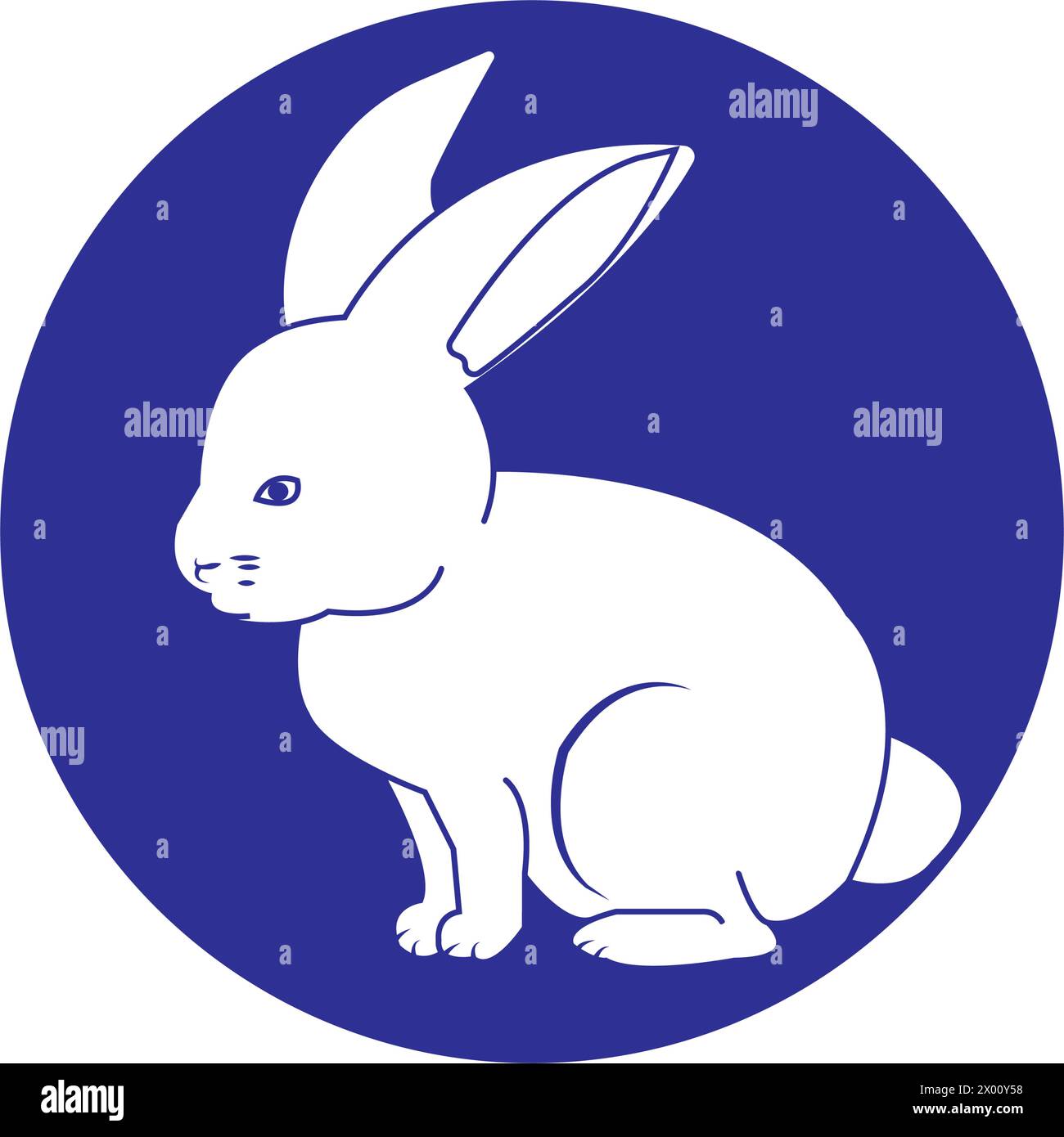 Hare profile illustration hi-res stock photography and images - Alamy