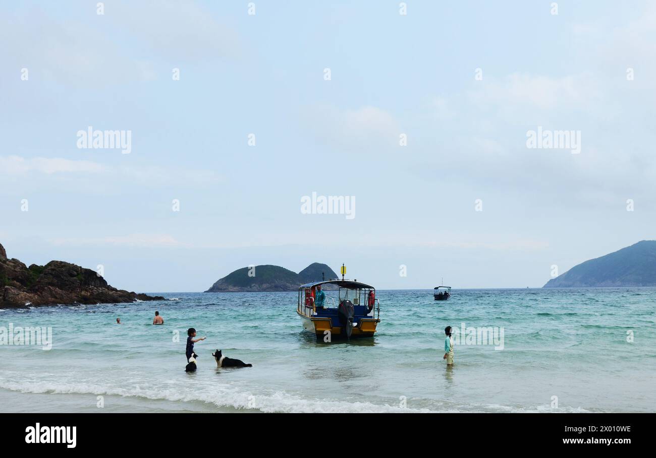 Ham Tin Beach at Sai Kung East Country park in Hong Kong Stock Photo ...