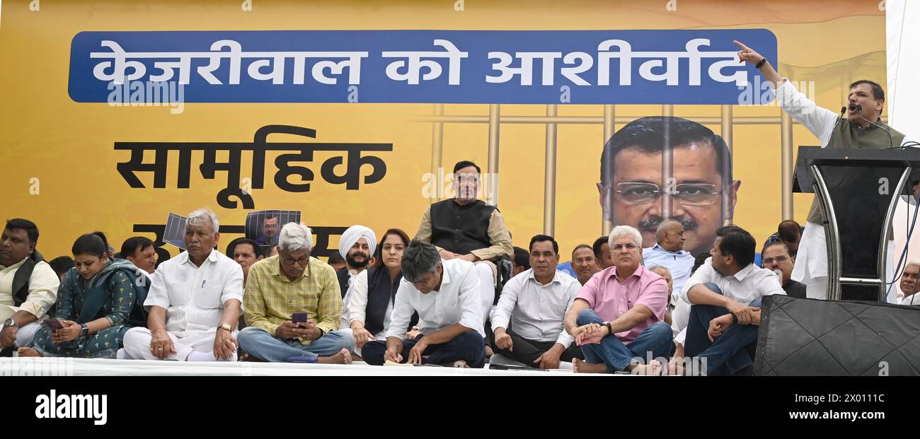 India. 07th Apr, 2024. NEW DELHI, INDIA - APRIL 7: AAP Senior Leaders ...