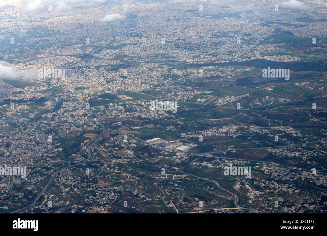 Aerial view of the suburbs of Amman, Jordan Stock Photo - Alamy