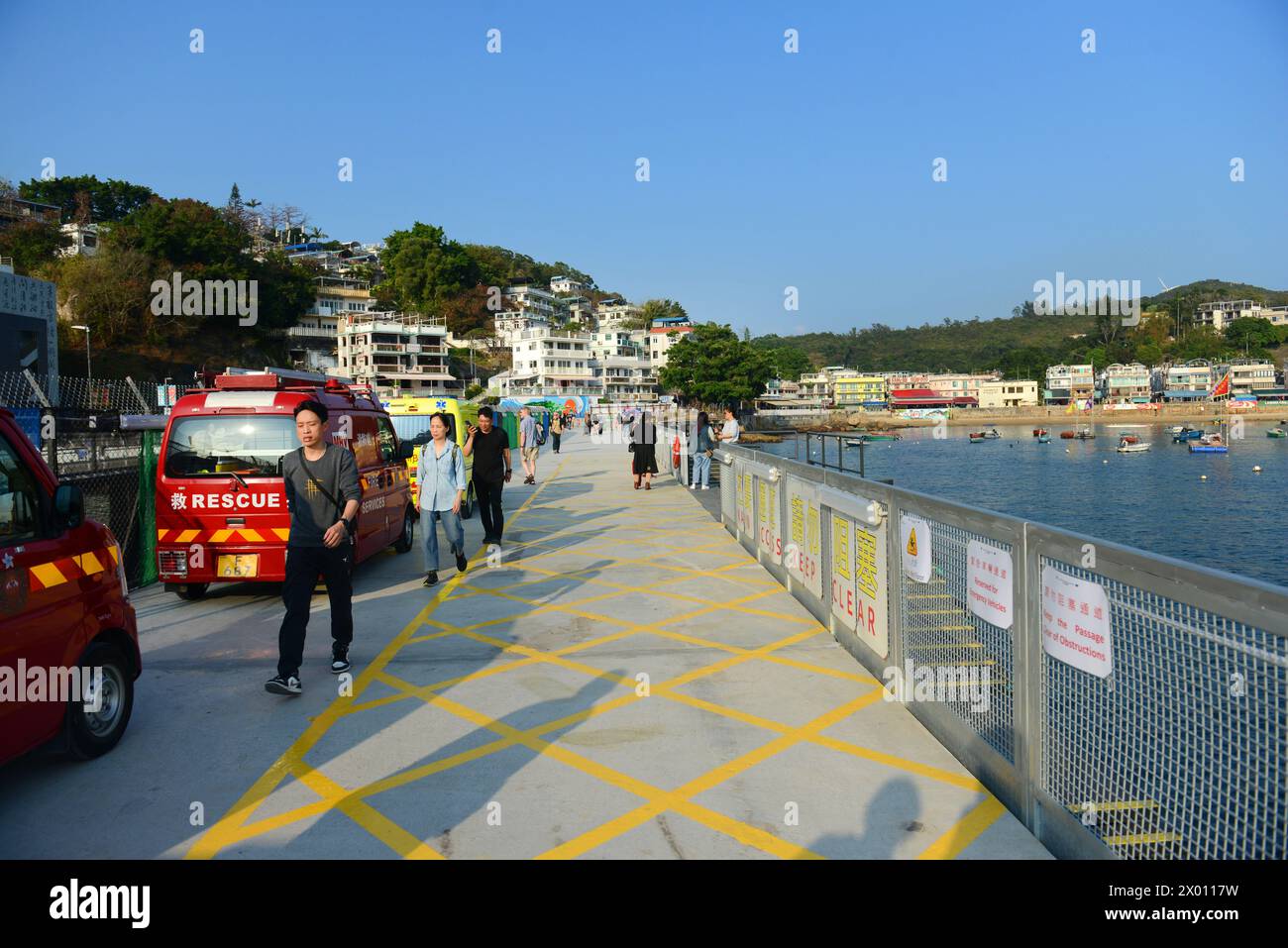 The new ferry pier at Yung Shue Wan, Lamma Island, Hong Kong Stock ...