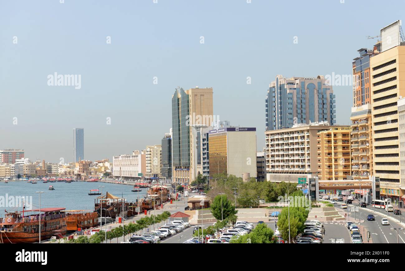The Deira waterfront along t he Dubai Creek in Dubai, UAE Stock Photo ... The Deira waterfront along t he Dubai Creek in Dubai, UAE Stock Photo ...
