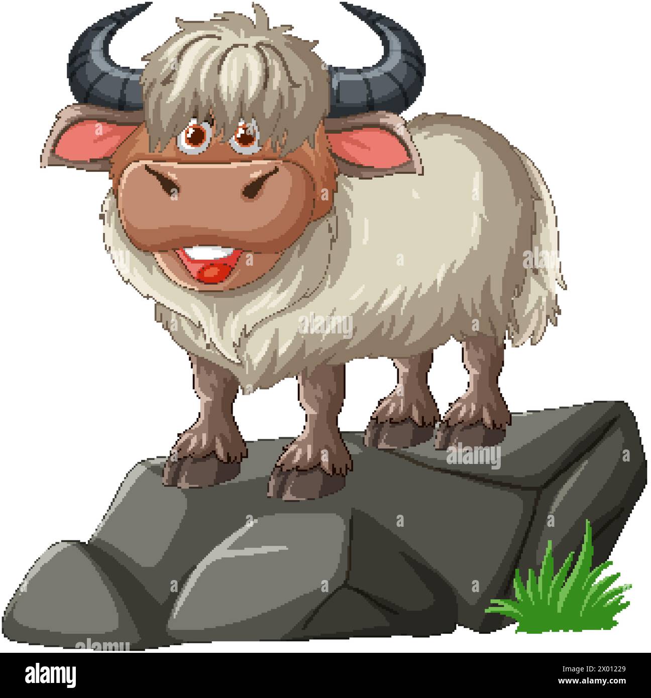 Furry yak Stock Vector Images - Alamy
