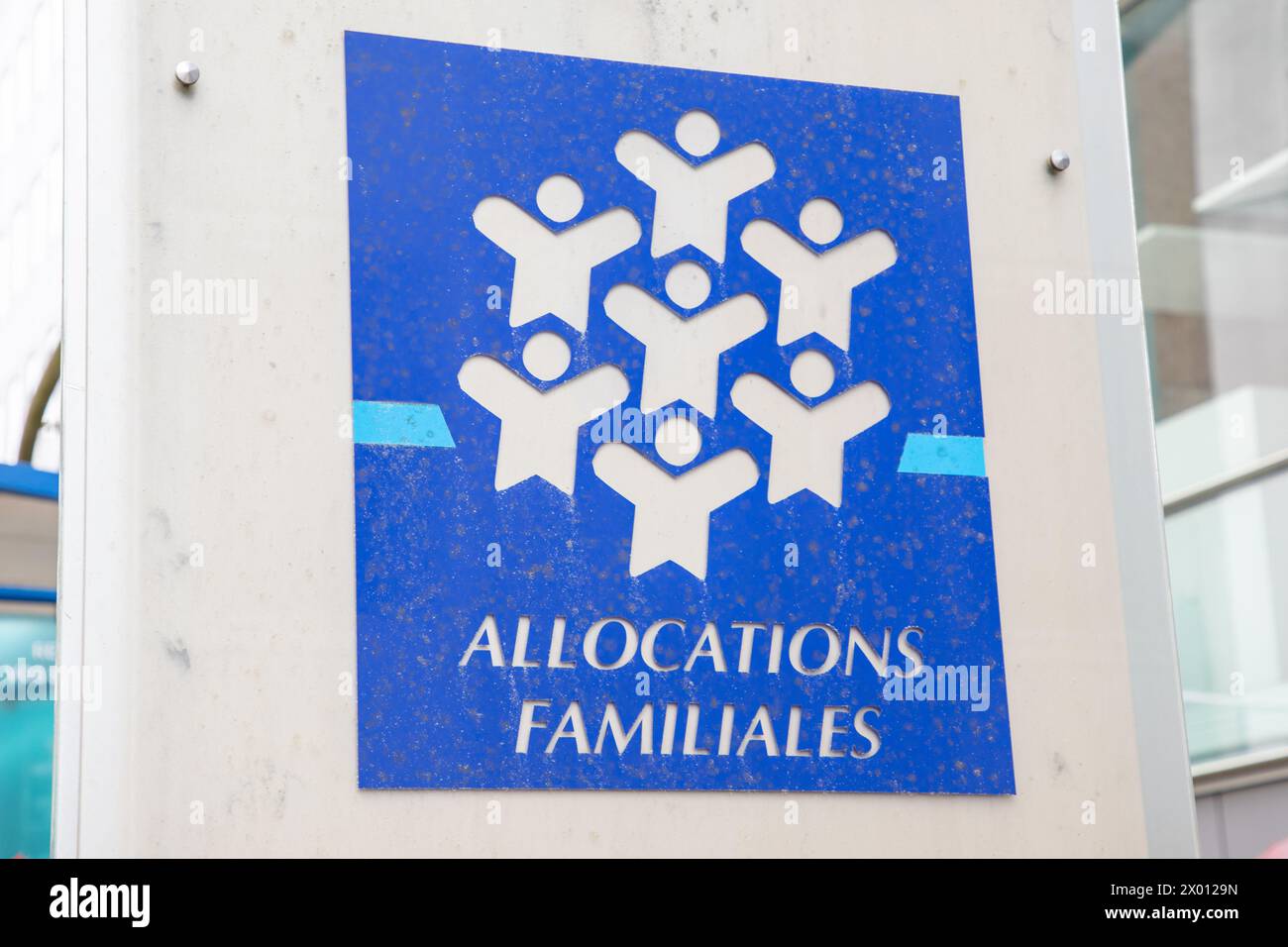 Angouleme , France - 04 08 2024 : Caisse allocations familiales logo ...