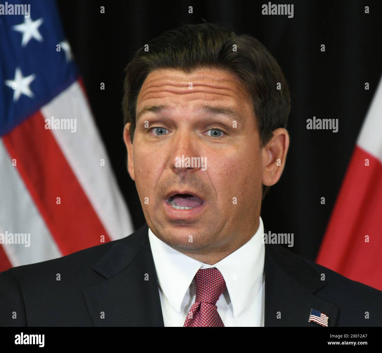 Sanford, United States. 08th Apr, 2024. Florida Gov. Ron DeSantis ...