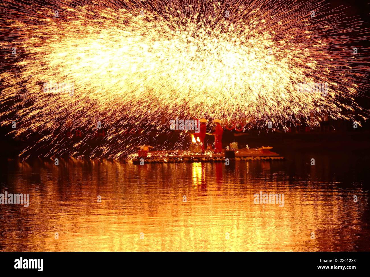 LIUZHOU, CHINA - APRIL 8, 2024 - After the high temperature melts the ...