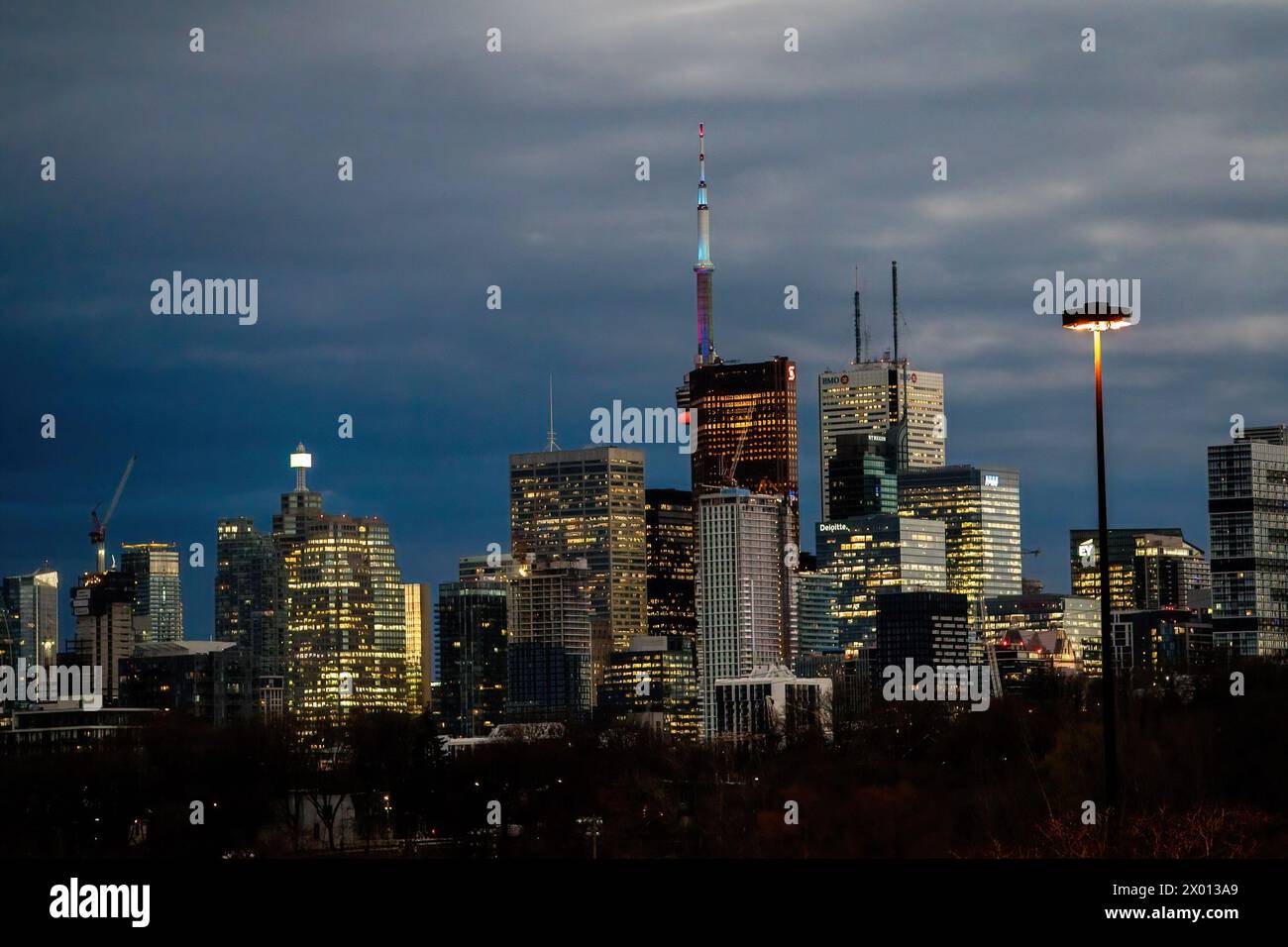 Toronto, Canada. 08th Apr, 2024. View of Toronto skyline from Riverdale ...
