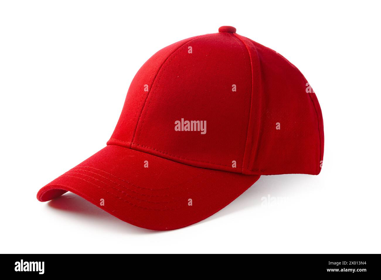 Red Baseball Cap on White Background Stock Photo - Alamy