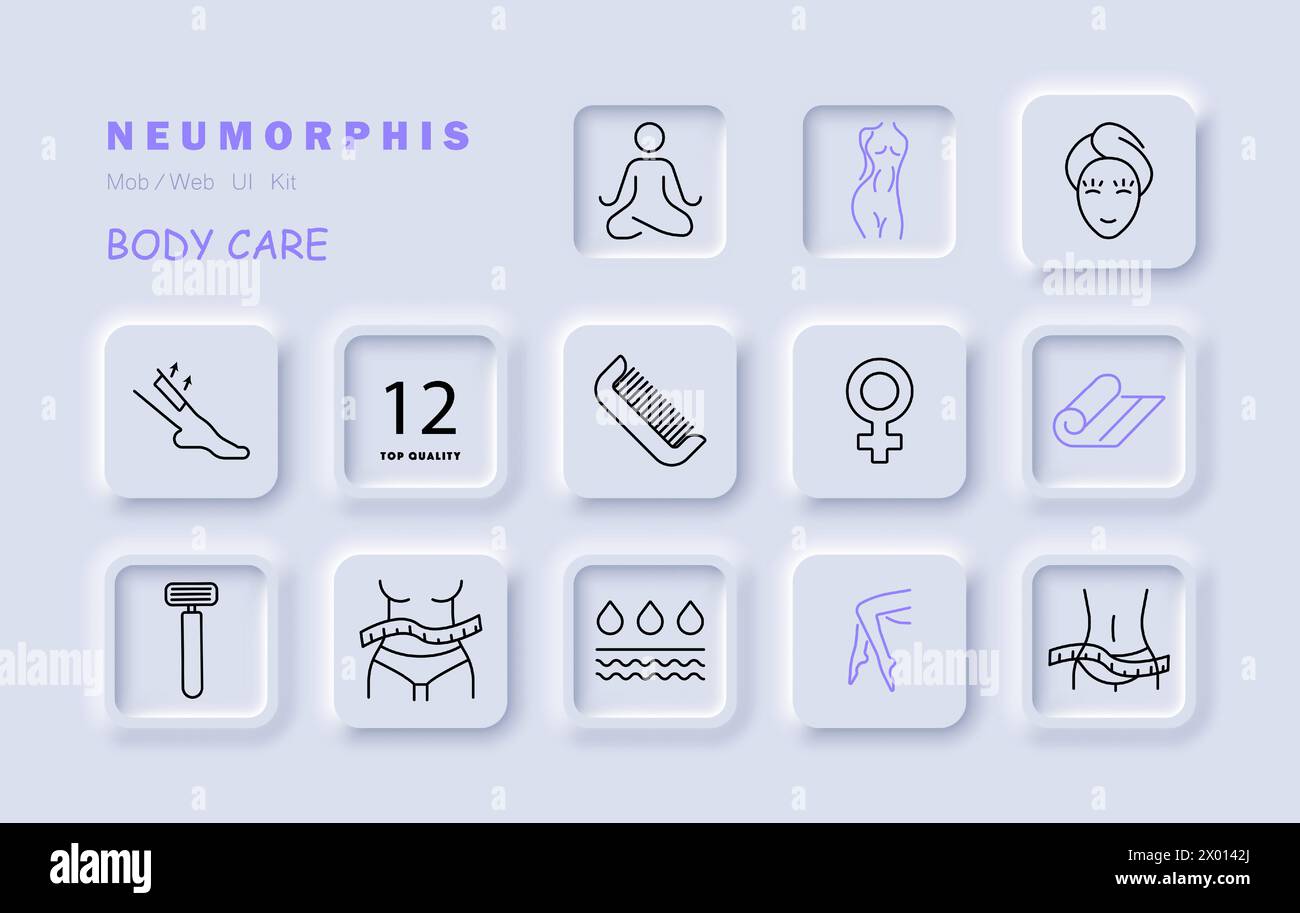 Female beauty set icon Female legs and figure, silhouette, meditation ...