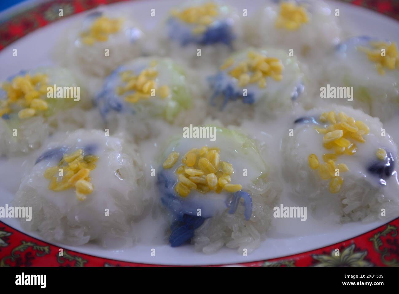 Sweet Sticky Rice Thai people call it Khao Niew Moon,Thai Food, note ...