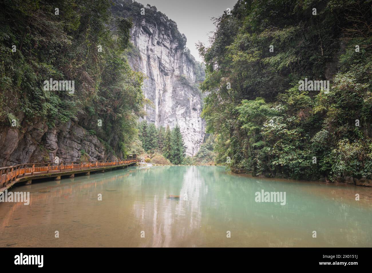 River at Wulong National Park, Chongqing, China the most famous place ...